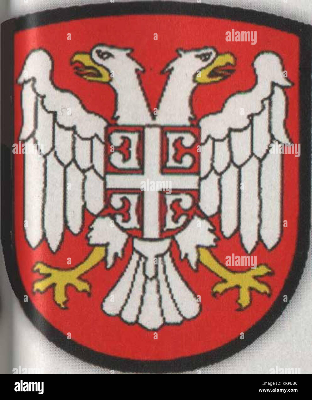 The coat of arms of Serbia from 1941 represents a historical emblem ...