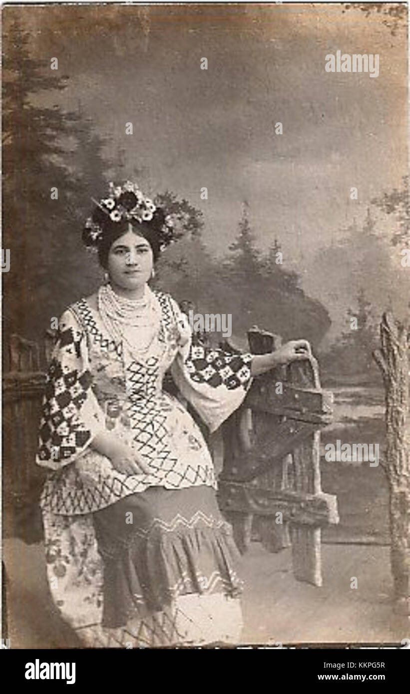 A Ukrainian postcard from the early 20th century, depicting scenic ...