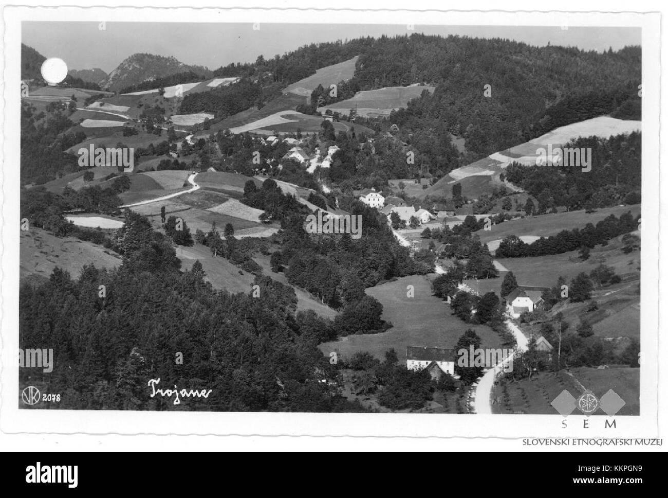 This postcard captures the scenic beauty of Trojane, a location known ...