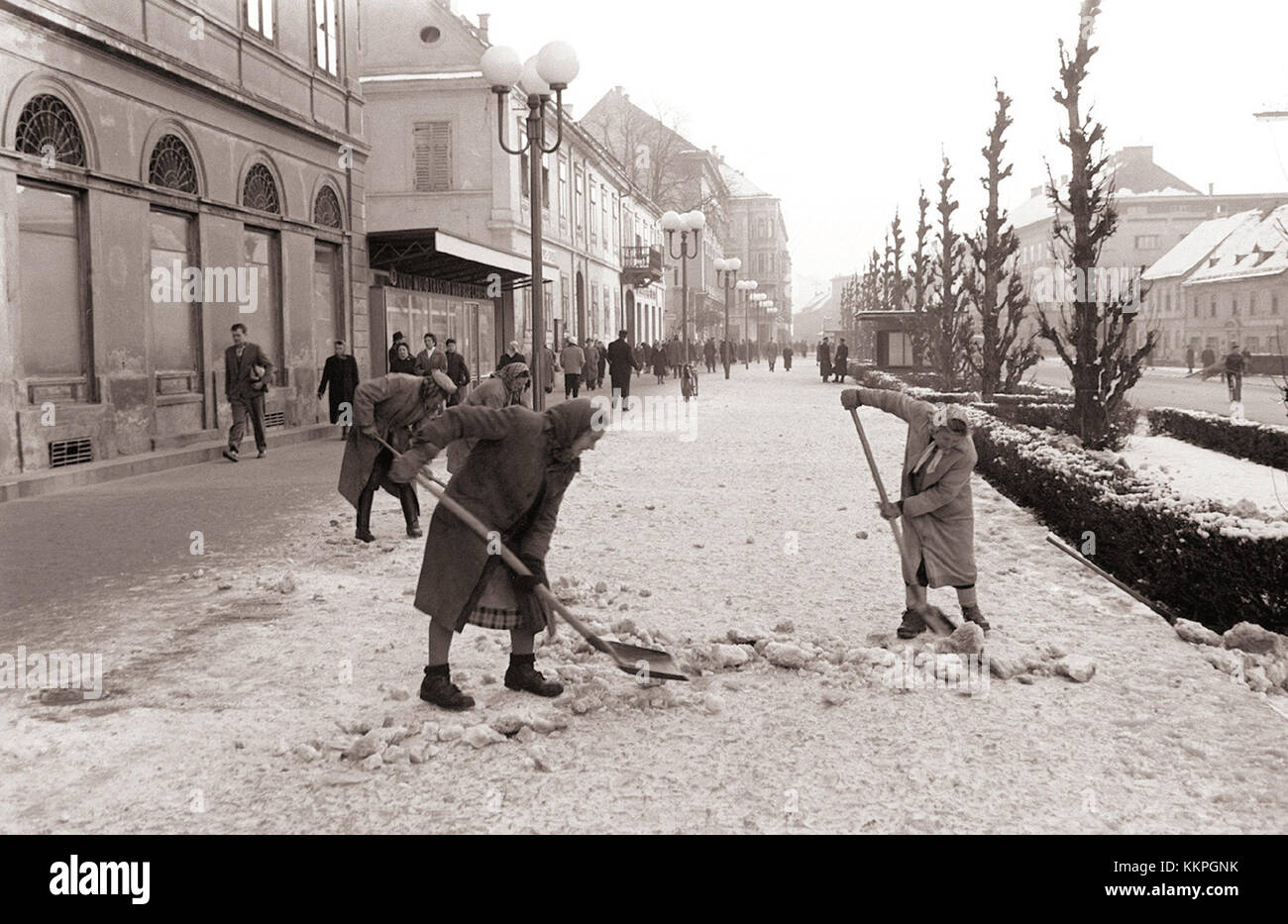 This photograph captures a scene from Partizanska Cesta, a street in ...