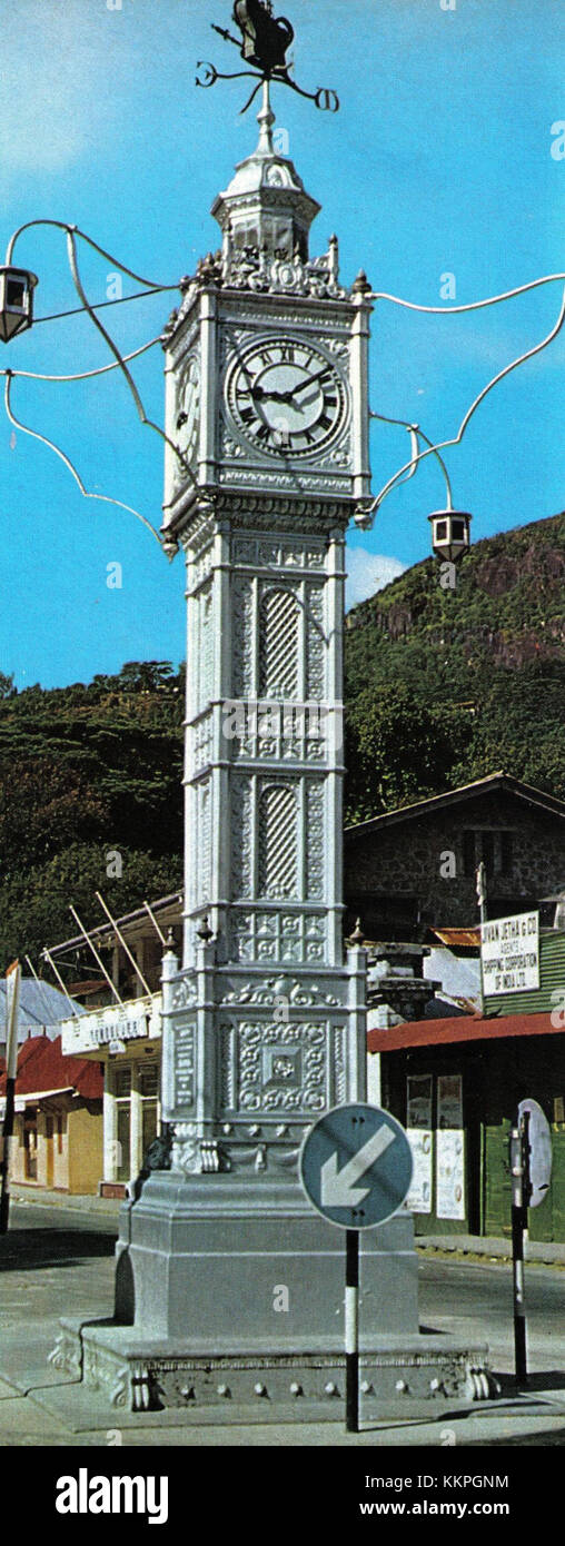 The Clock Tower in the Seychelles, built during the 1970s, is an iconic ...