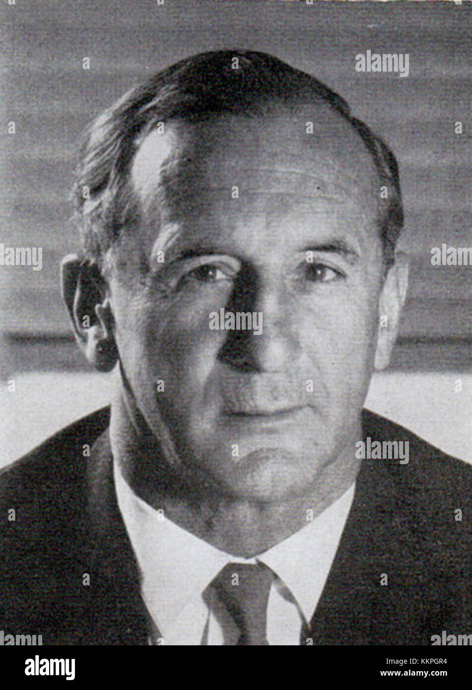 A black-and-white photograph of Frank Waring from 1962. The image ...