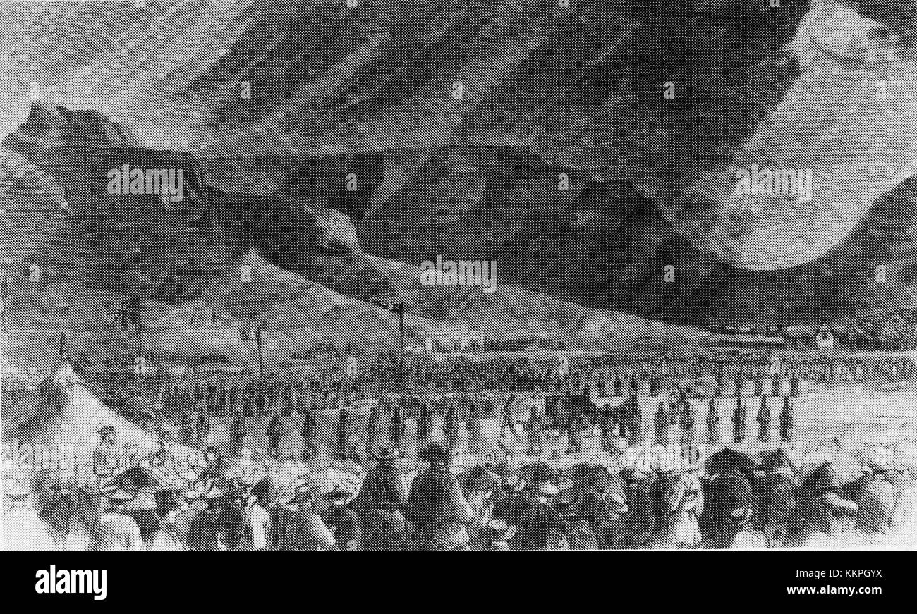 This image captures the historic moment of the first sod being turned ...