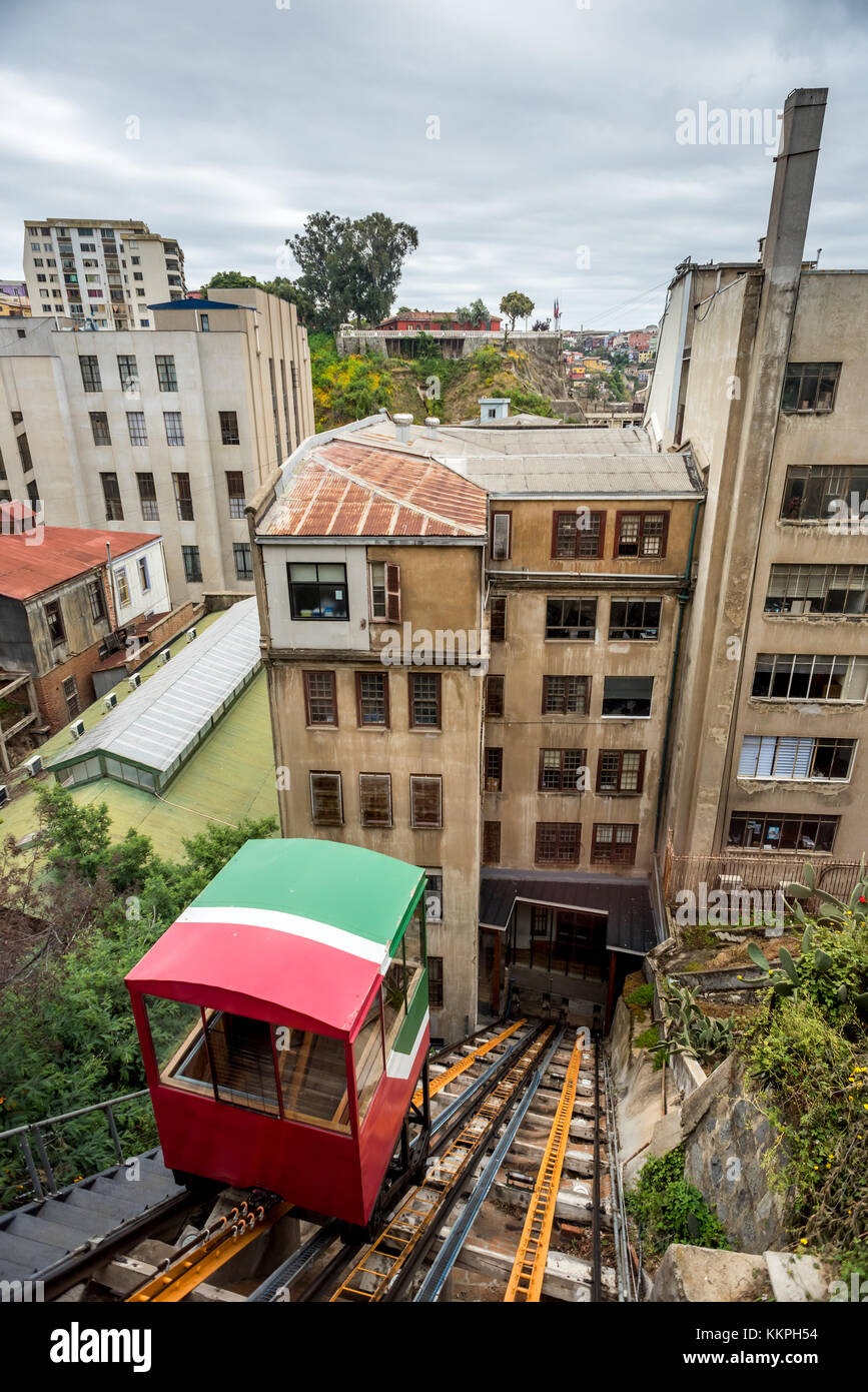 A funicular lift in Valparaiso, Chile Stock Photo - Alamy