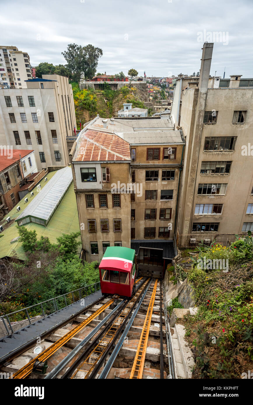 A funicular lift in Valparaiso, Chile Stock Photo - Alamy