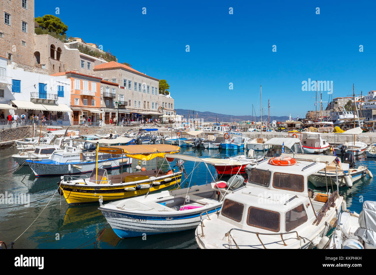 Harbour view greek islands hi-res stock photography and images - Alamy