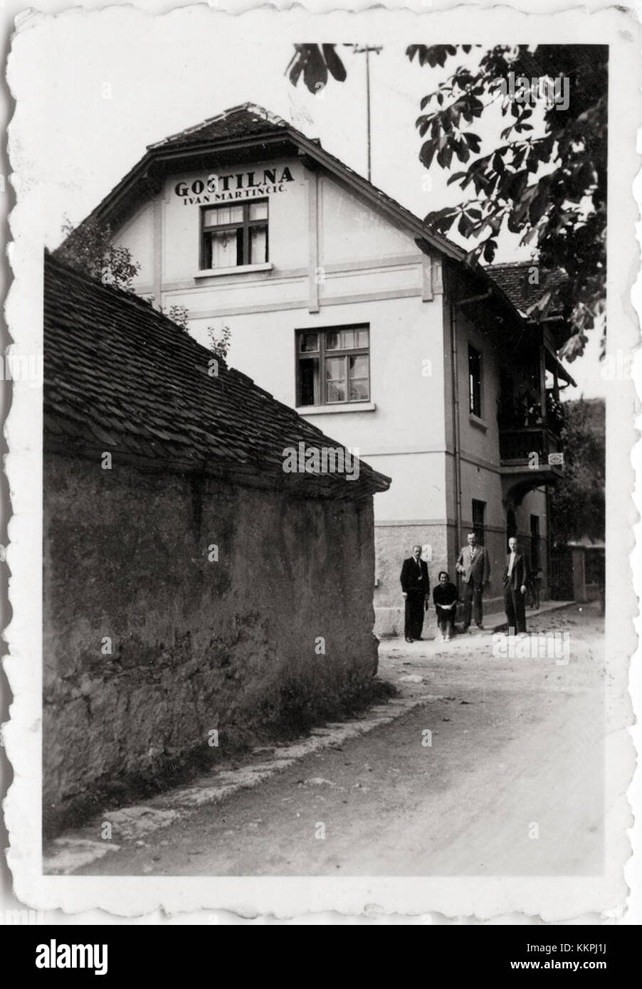 This vintage postcard from 1935 depicts Cerknice, a town in Slovenia ...