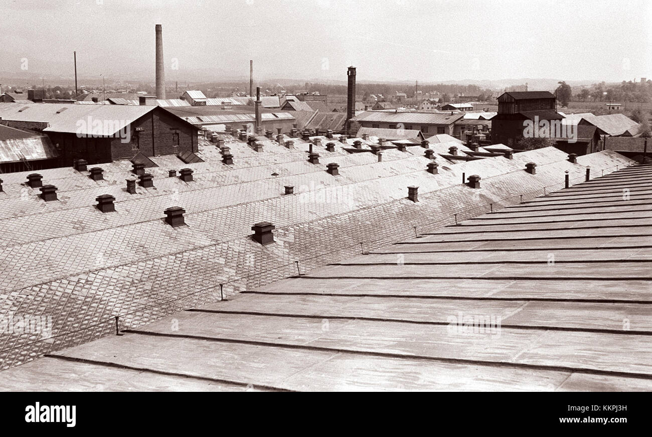 A view of the enamelware factory in Celje, Slovenia, captured in 1960 ...