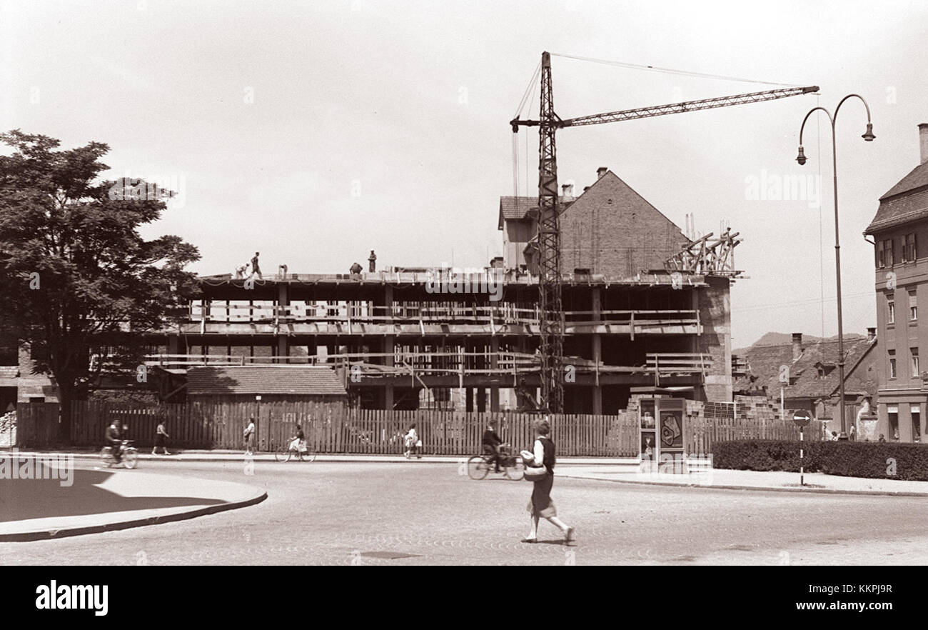 The construction of the mixed-use residential and commercial building ...