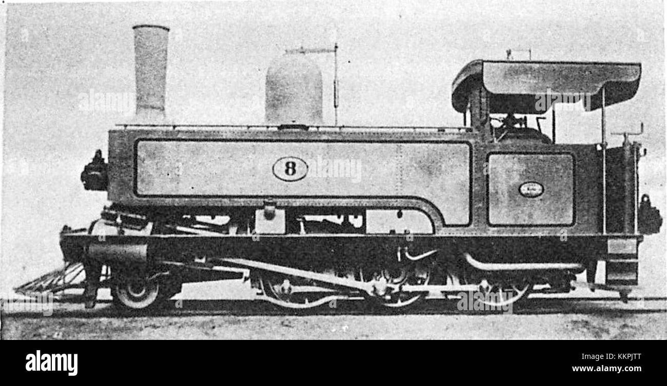 The Class C 2-6-0T No. 8 is a steam locomotive, designed and built for ...