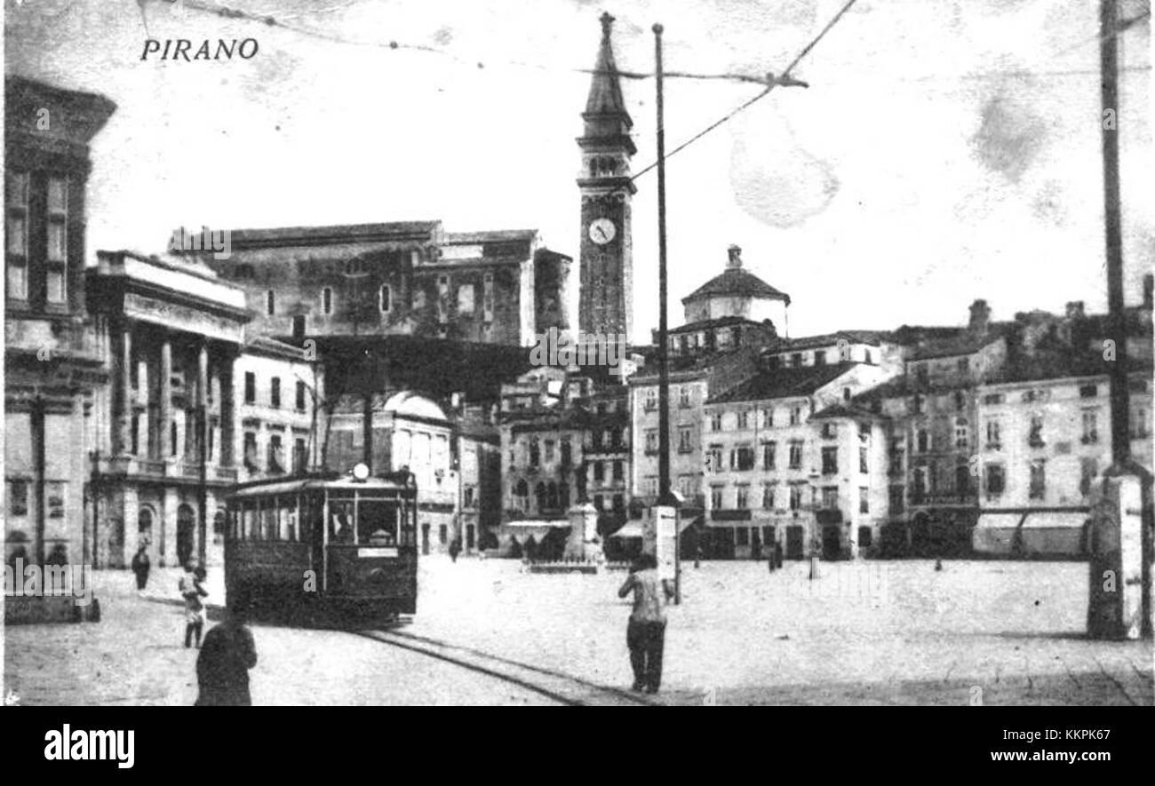 Stara razglednica Pirana is an old postcard from Piran, Slovenia ...