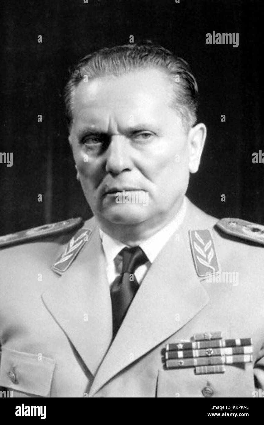 A portrait of Josip Broz Tito, the former president and leader of ...