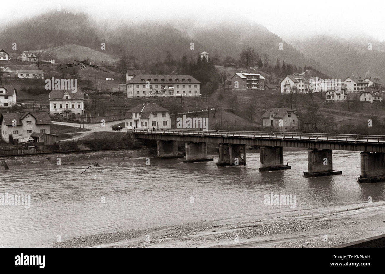 Pogled na Dravograd is a historic photograph from 1958, depicting the ...