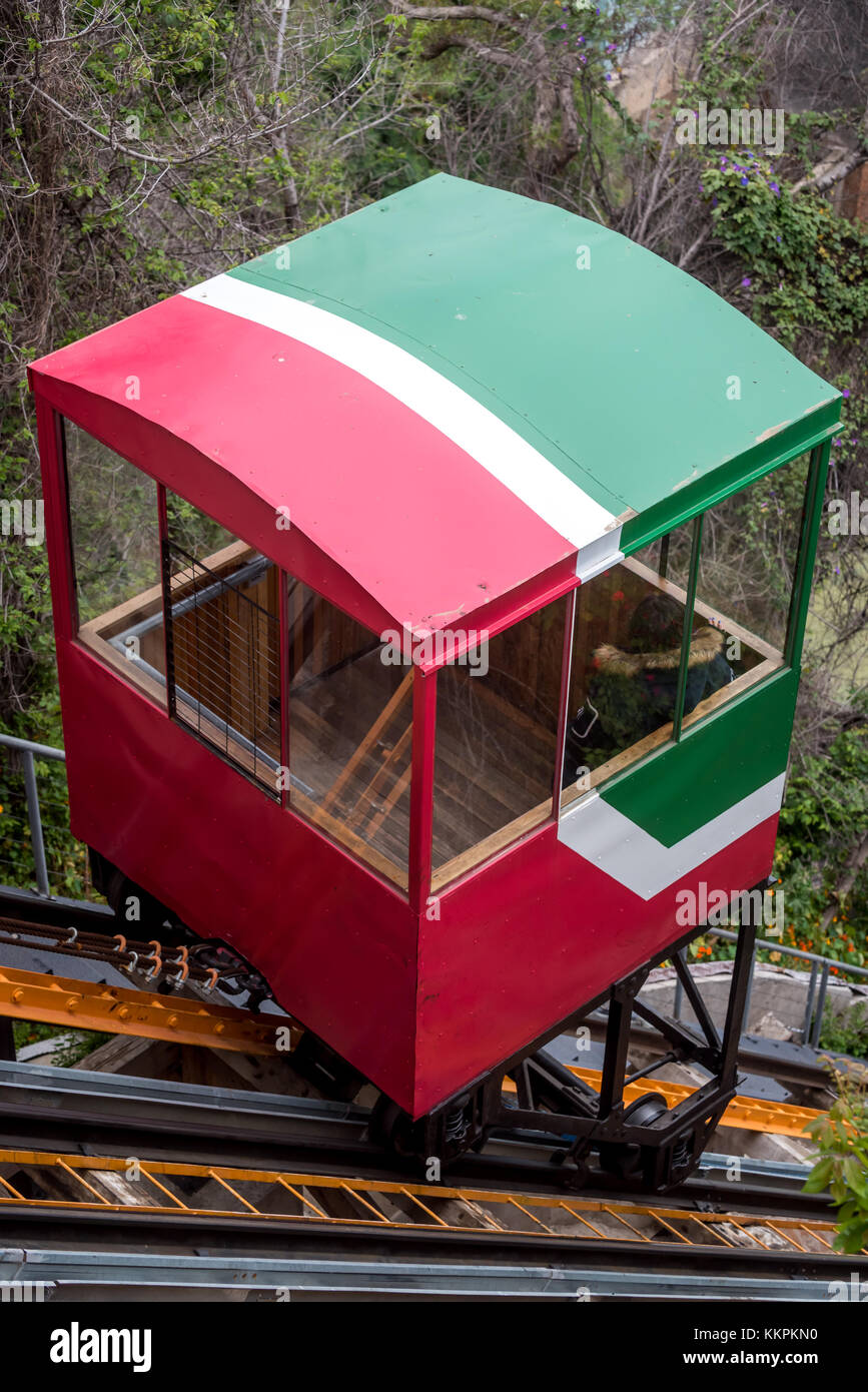 A funicular lift in Valparaiso, Chile Stock Photo - Alamy
