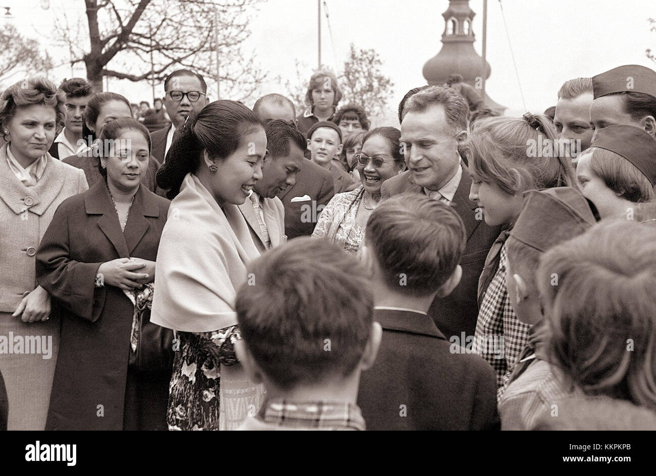 This photo features Hartini Sukarno, the wife of Indonesian President ...