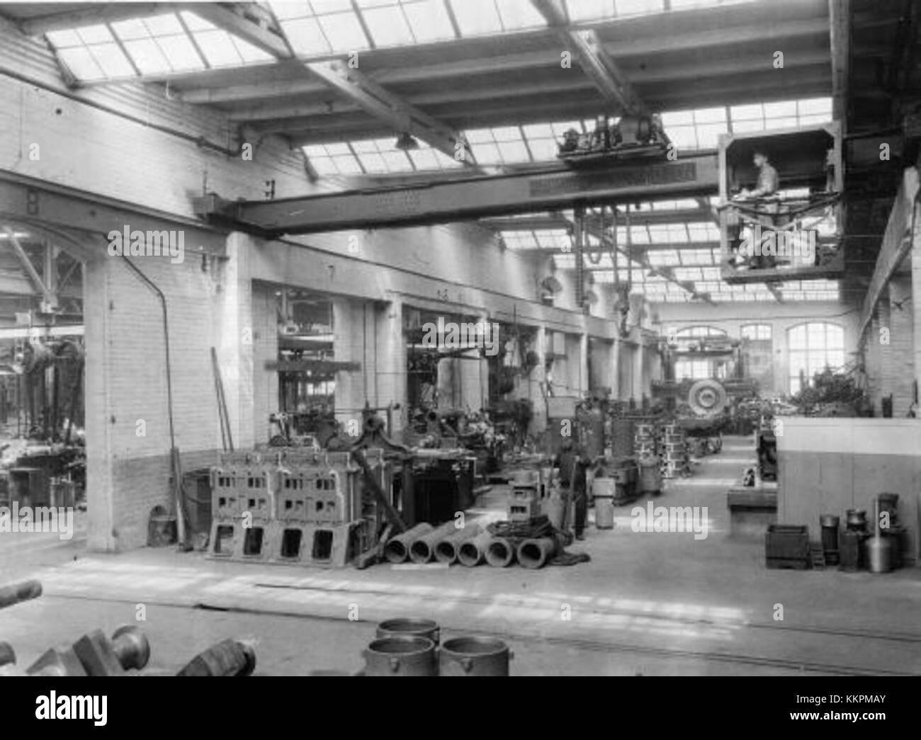 This image depicts the B Verkstaden workshop from 1931. The photograph ...