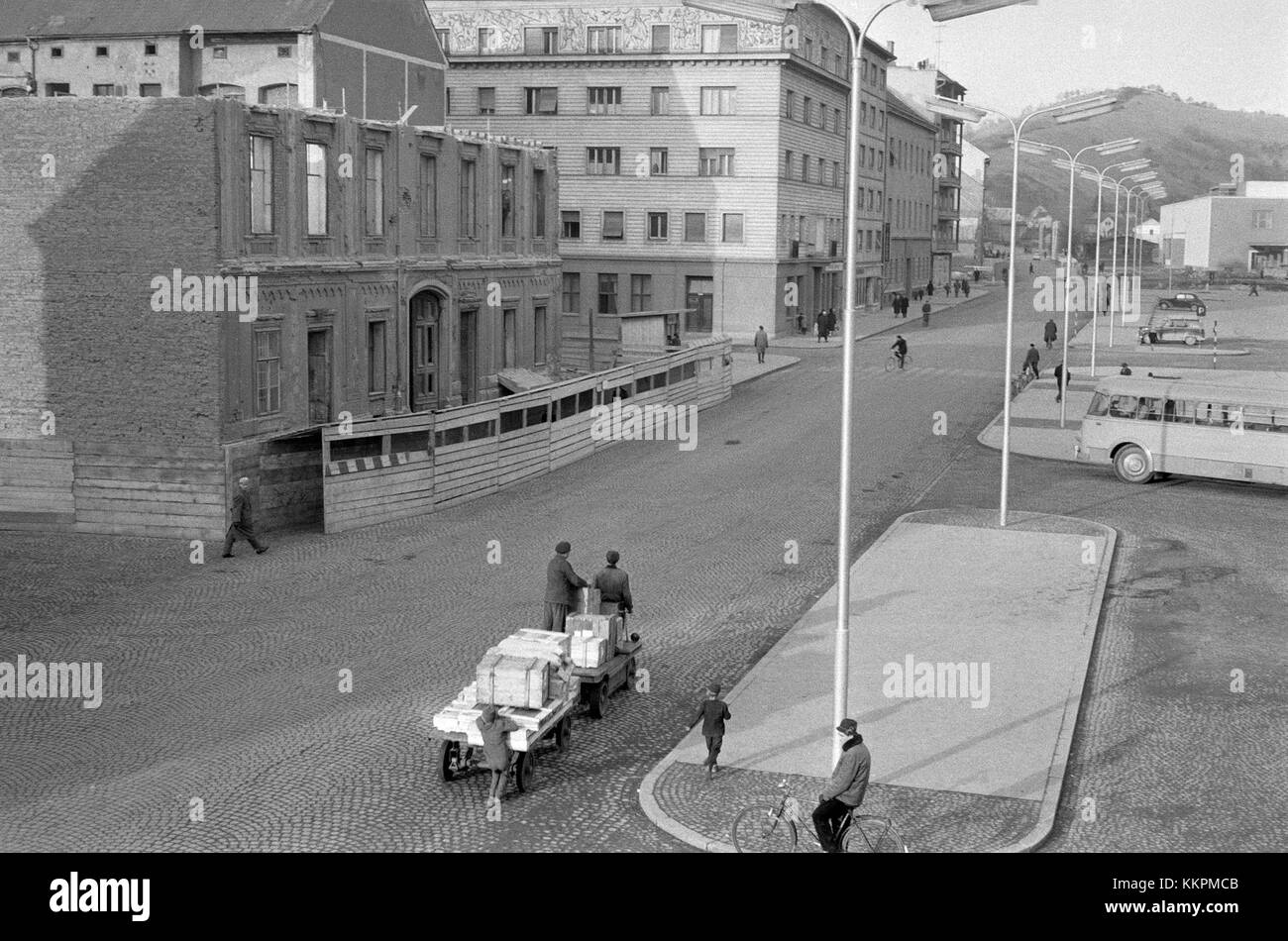 Partizanska Cesta in Maribor, Slovenia, is a street with historical ...