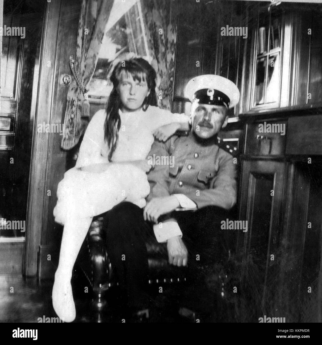 Anastasia & an officer onboard the Standart Stock Photo - Alamy