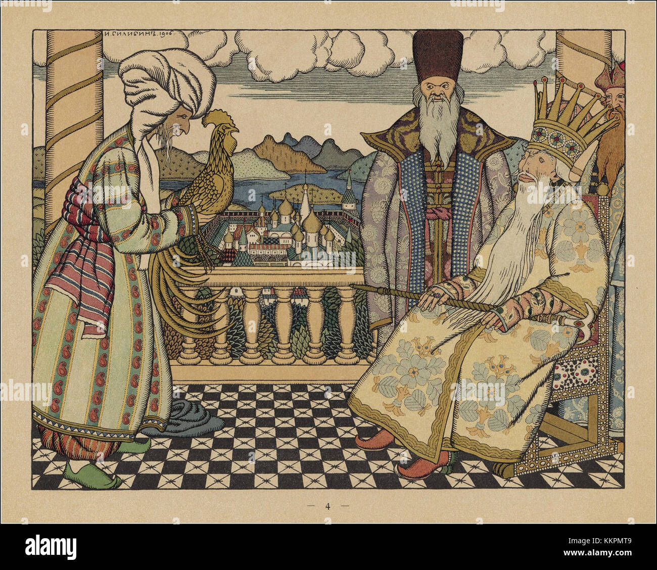 The Golden Cockerel, illustrated by Ivan Bilibin, is a famous Russian ...
