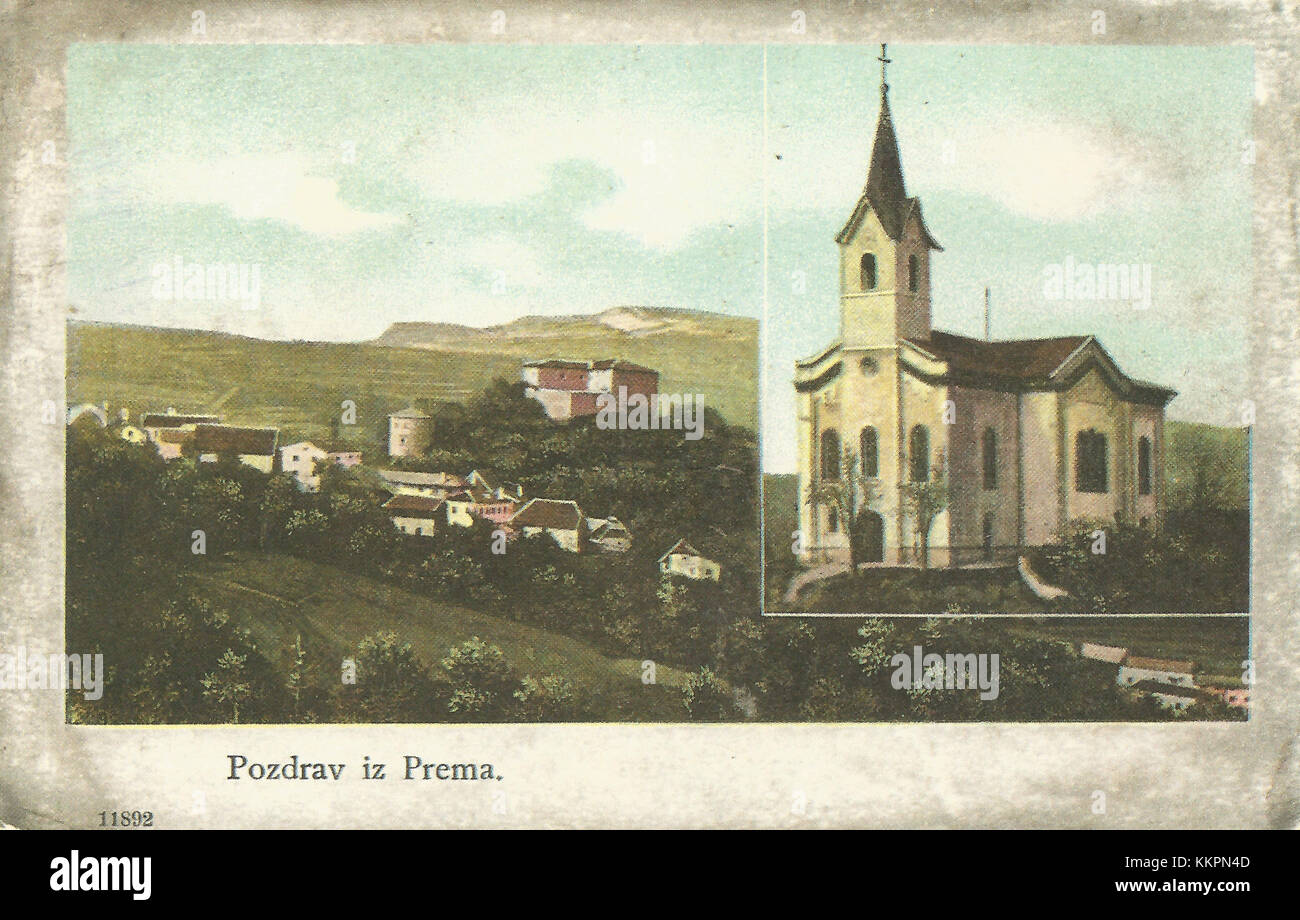This postcard, dating back to 1910, shows a view of Prema, a town known ...
