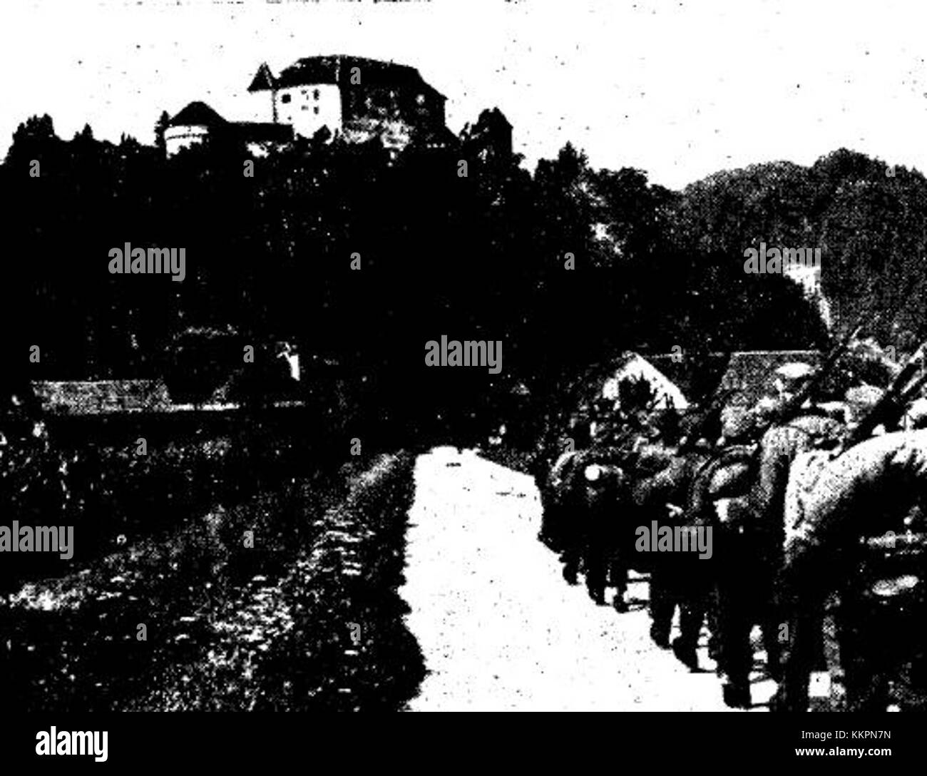 This photograph from 1942 depicts Vermani in Velenje during the summer ...