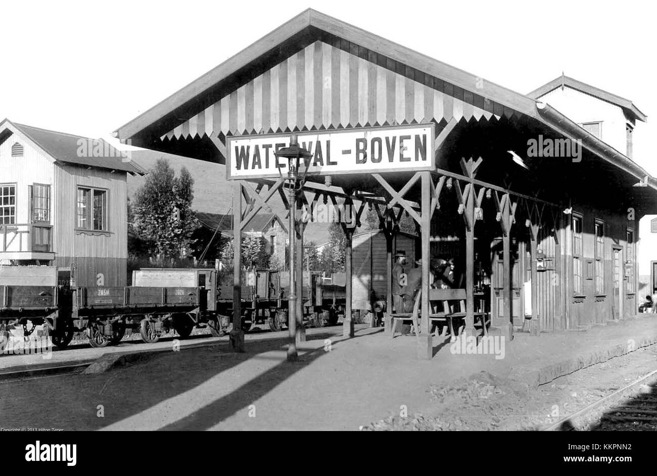 Waterval Boven Station, photographed around 1895, is a historical ...