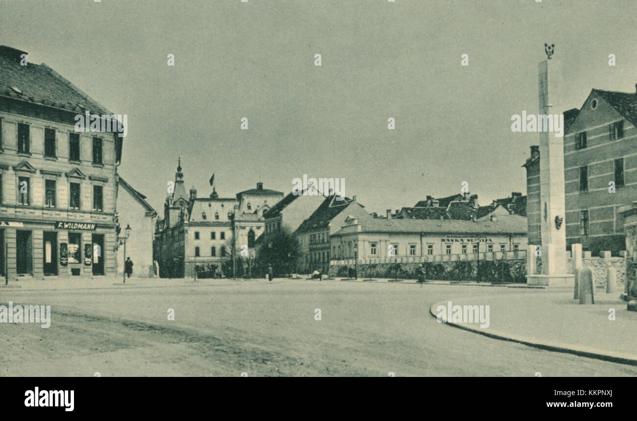 A postcard depicting the French Revolution Square (Trg francoske ...