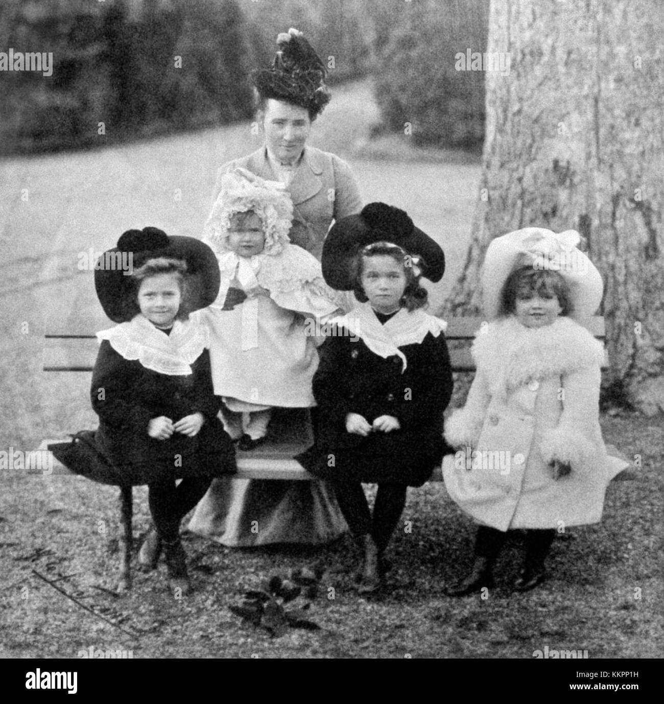 OTMA, the daughters of Tsar Nicholas II of Russia, are pictured with ...