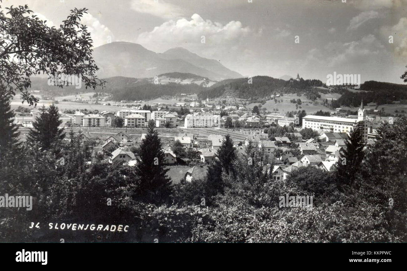 This postcard from Slovenj Gradec, Slovenia, captures the townâ€™s historic charm in the 1960s ...