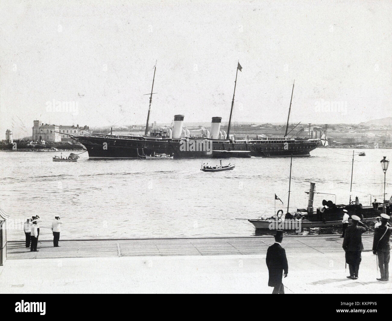 The Standart, a famous Russian Imperial yacht, is shown docked in ...