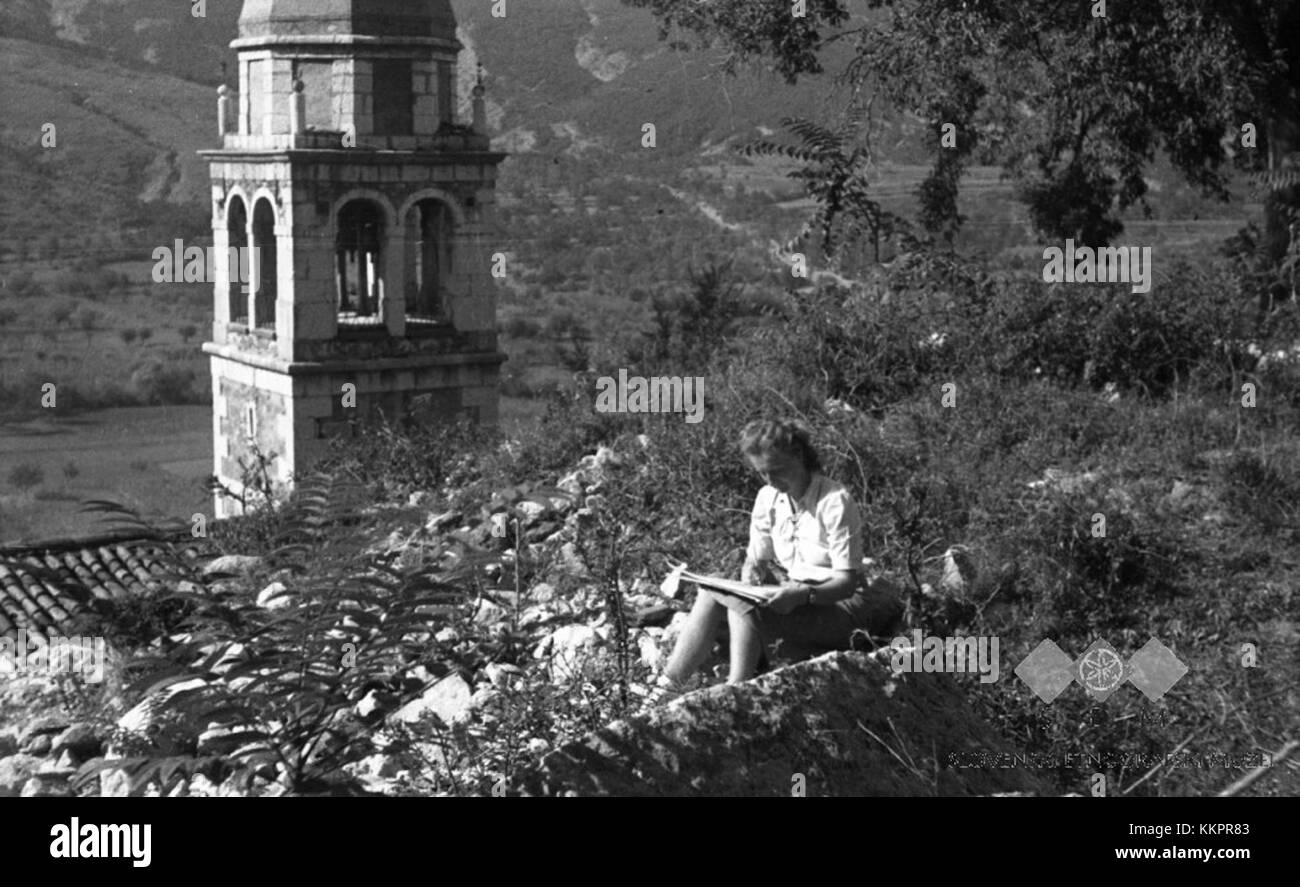 The image titled Tov. Slakova nad Ospsko cerkvijo from 1949 refers to a ...