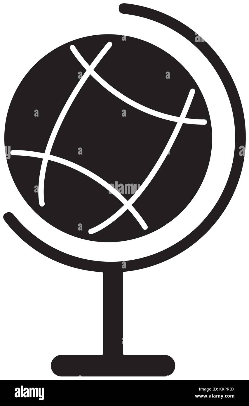 school globe map world study geographic knowledge Stock Vector Image ...