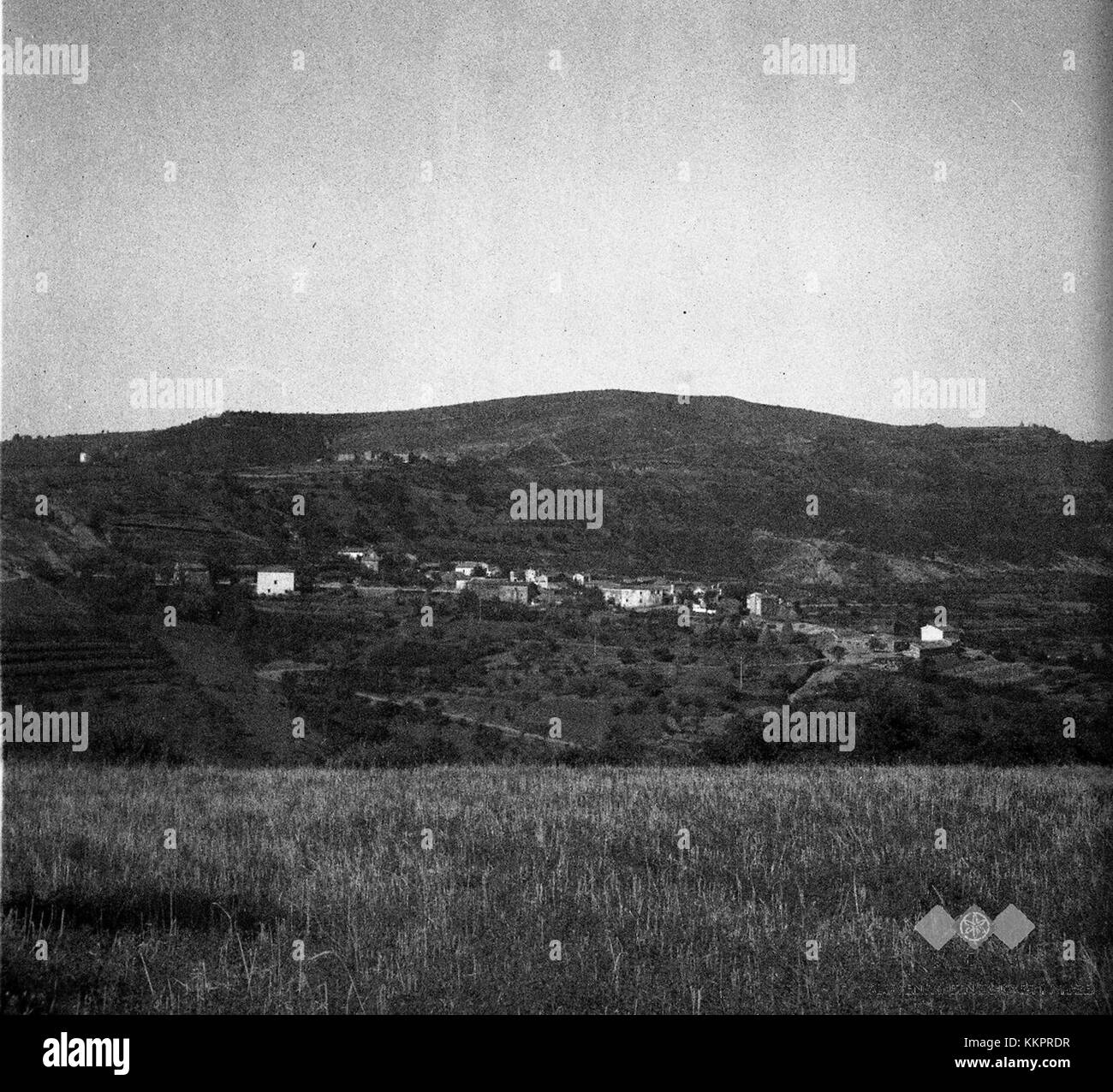A photograph taken in 1950, showing a rural scene in the village of ...
