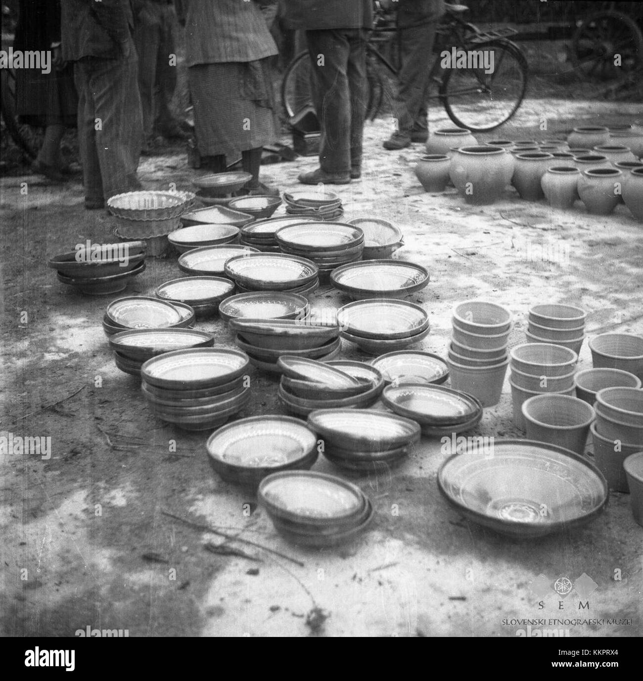 This photograph captures a scene from the Mokronog Fair of 1951 ...