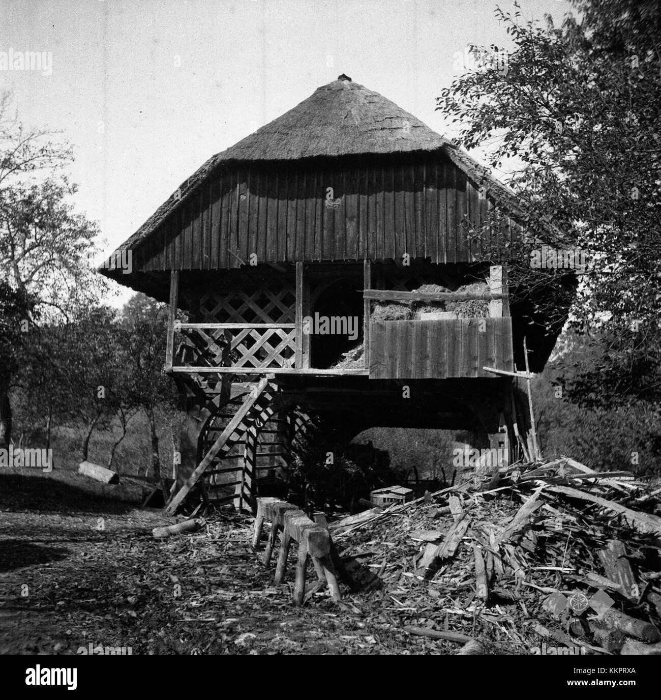 Traditional drying shed Black and White Stock Photos & Images - Alamy