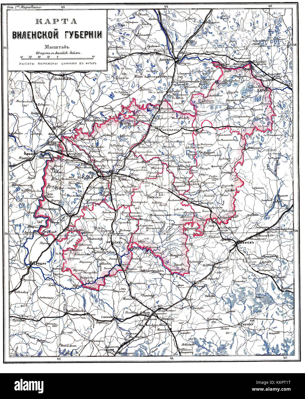 The Vilna Governorate Map from 1897 provides a historical cartographic ...