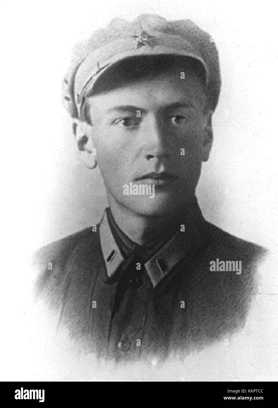 A portrait of Mikhail Tikhonravov, a notable figure in Russian history ...