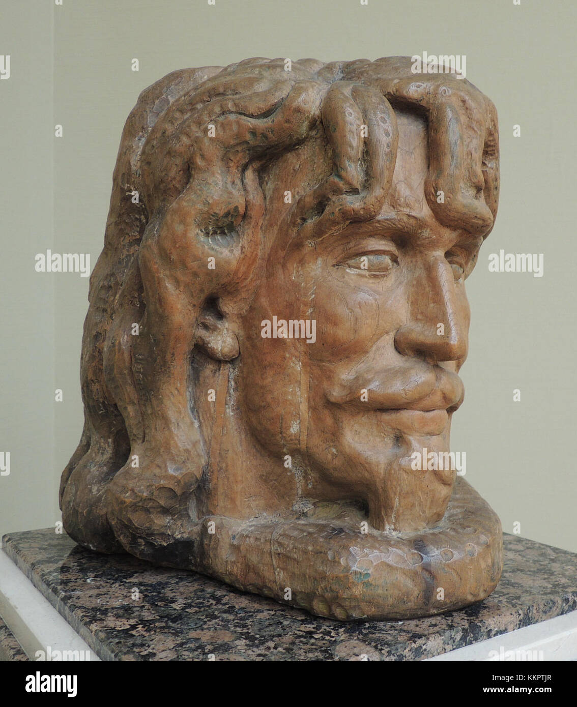 The sculpture *Violinist A.F. Mikuli* by artist Sergei Konenkov ...