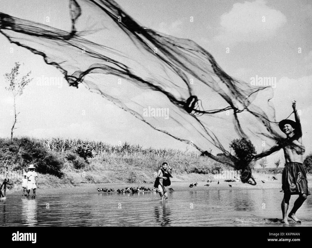 Nets of the fishermen Black and White Stock Photos & Images - Alamy