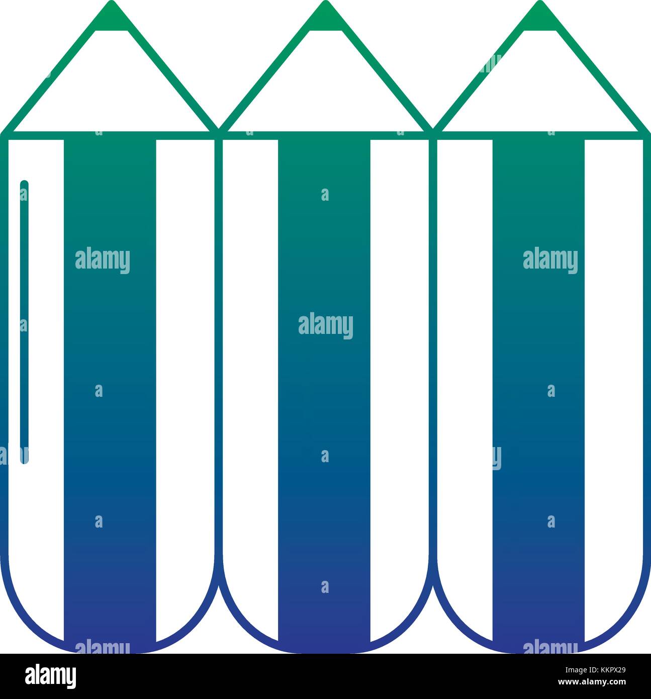 set of school color pencil paint artistic Stock Vector Image & Art - Alamy