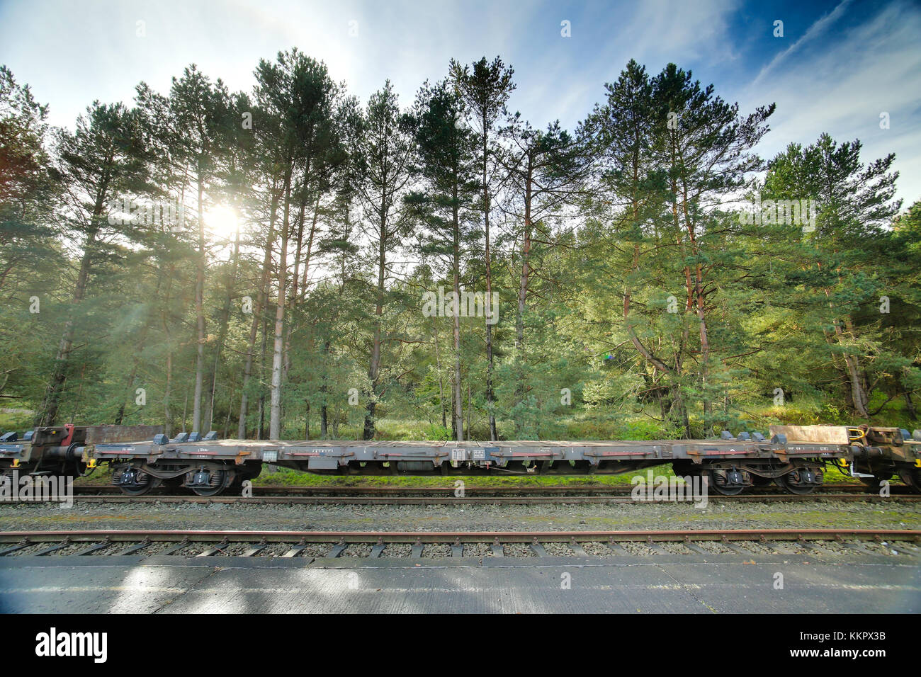 Train wide angle side view hi-res stock photography and images - Alamy
