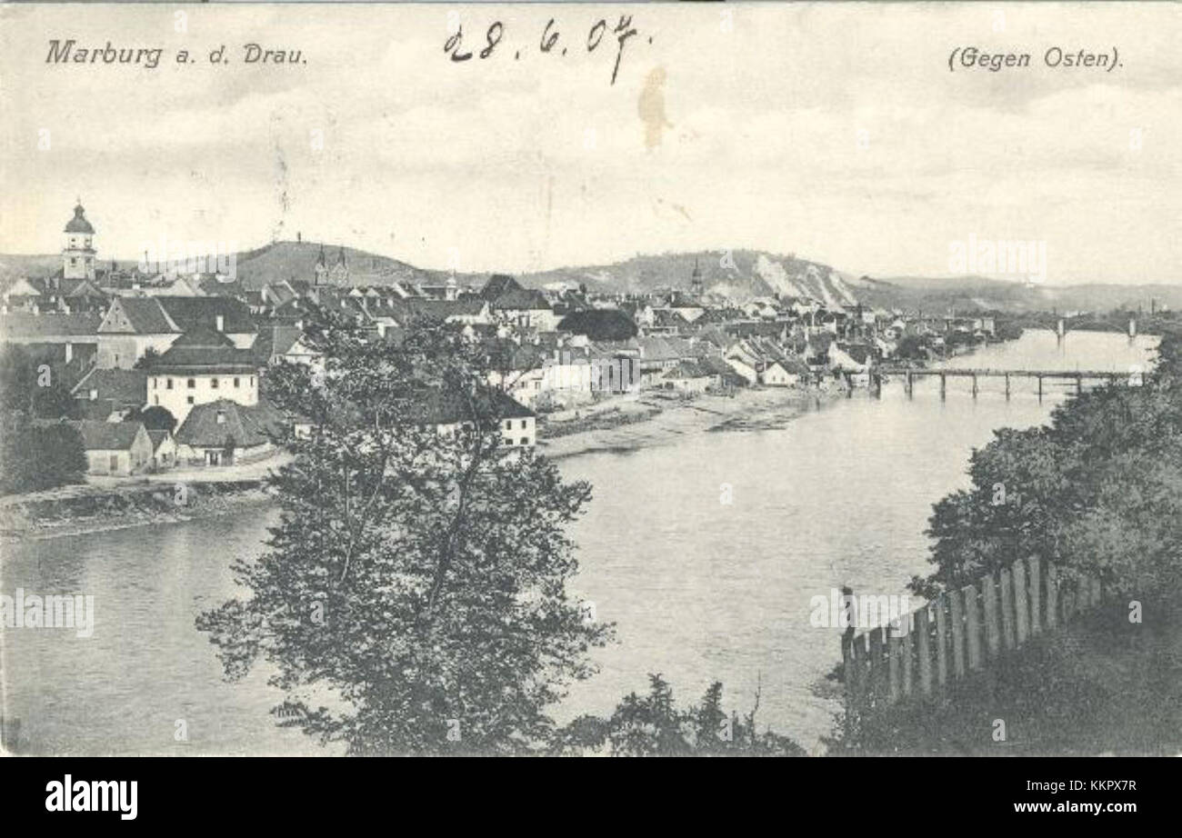 Razglednica Maribora 1907 (2 Stock Photo - Alamy