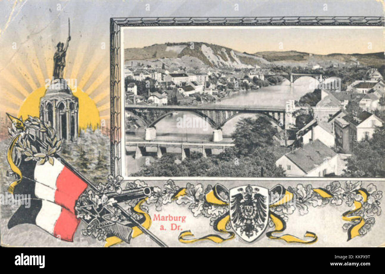 A postcard from Maribor, Slovenia, dating back to 1915, depicting a ...