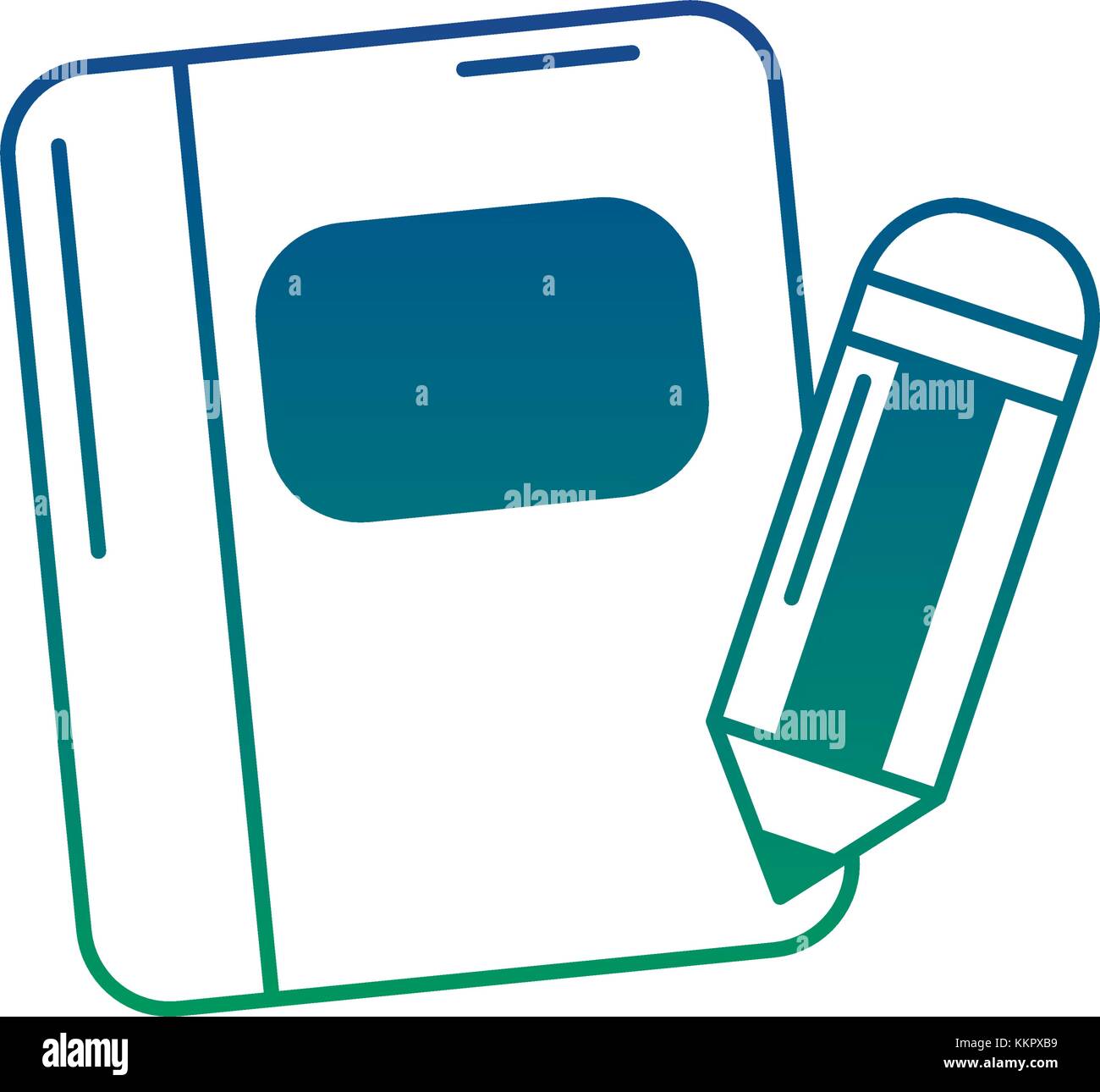 school book and pencil study writing elements Stock Vector Image & Art ...