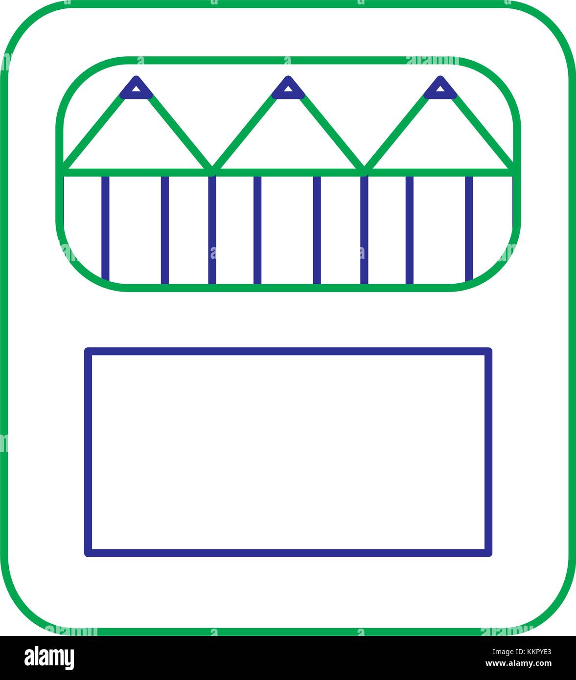 school color in box art supplies accessory Stock Vector Image & Art - Alamy