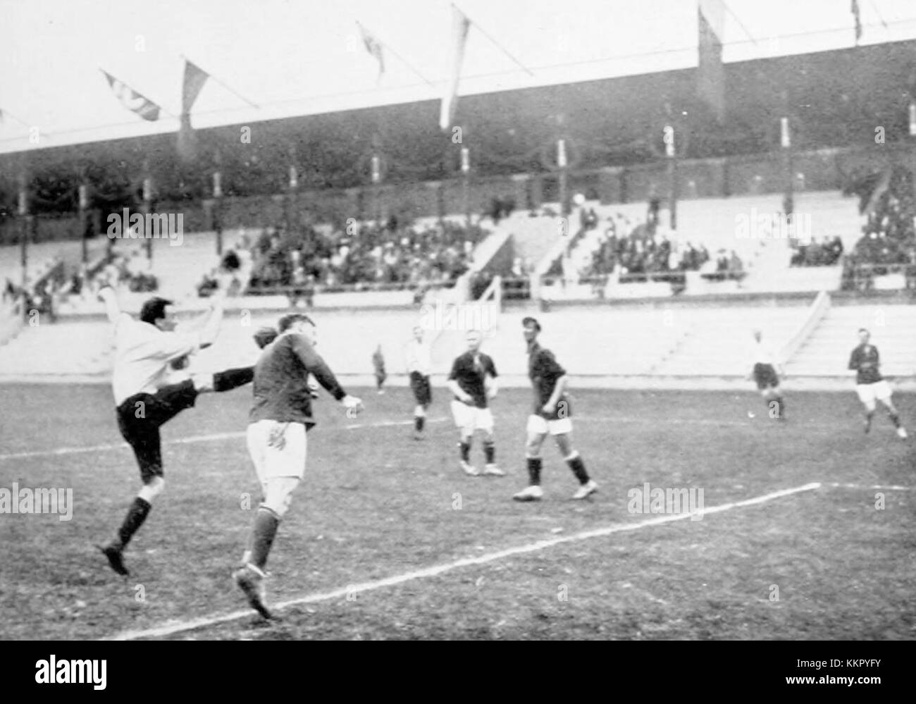 A historical match between the national football teams of Finland and ...