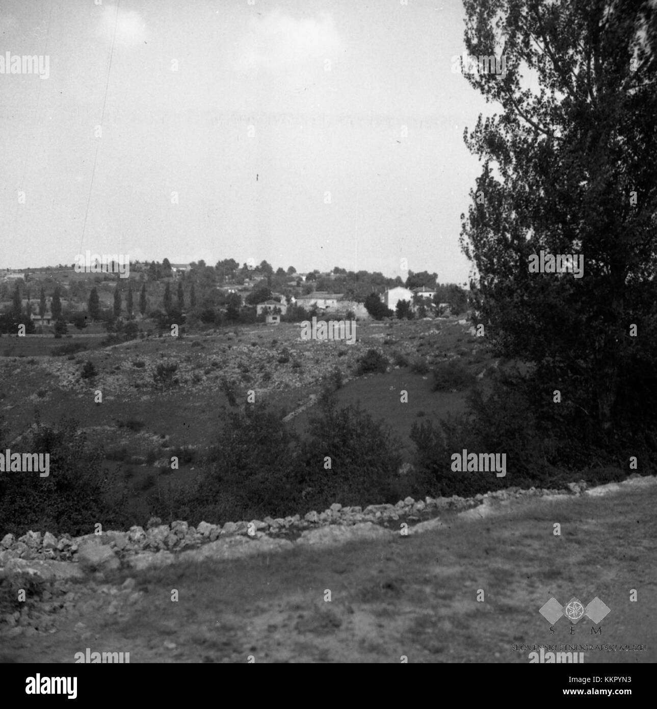 'Obrov z ceste' is a photograph taken in Obrov Poljane in 1955 ...