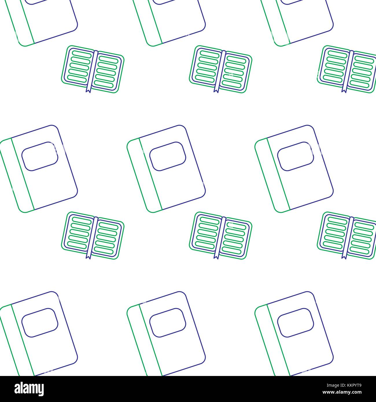 school open book and notebook supplies seamless pattern Stock Vector ...