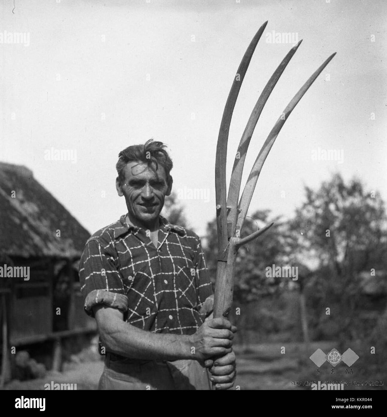 Lesene senene vile, from Male Vodenice in 1956, refers to a wooden ...