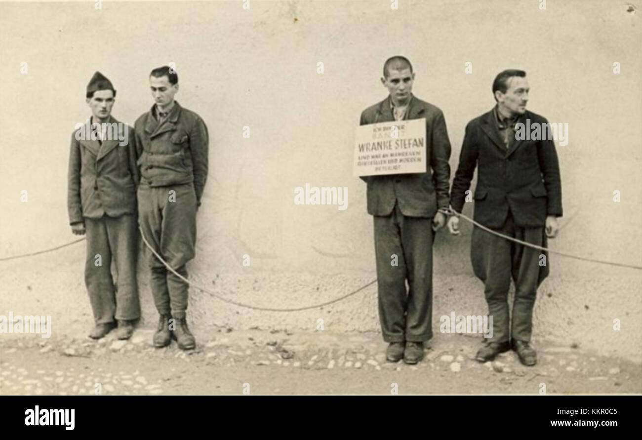 This historic photograph depicts partisans gathered in front of the ...